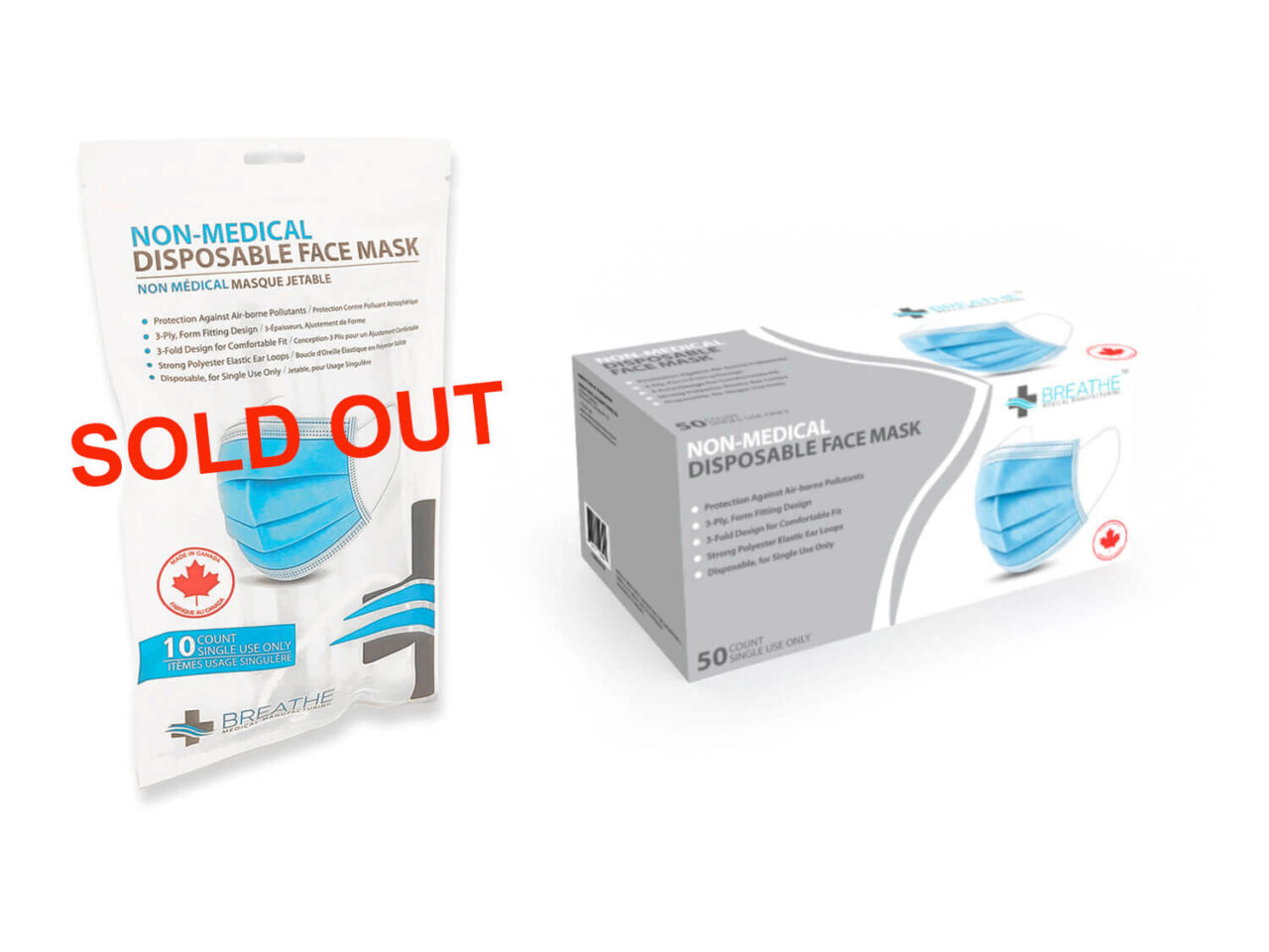 Non-Medical Disposable Face Masks - Breathe Medical