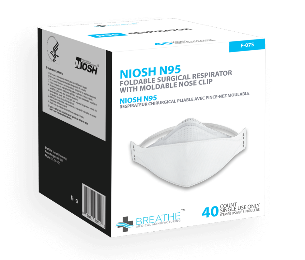 Surgical NIOSH N95 Respirators - Breathe Medical