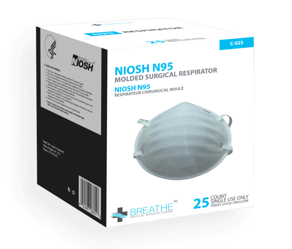 Surgical NIOSH N95 Respirators - Breathe Medical