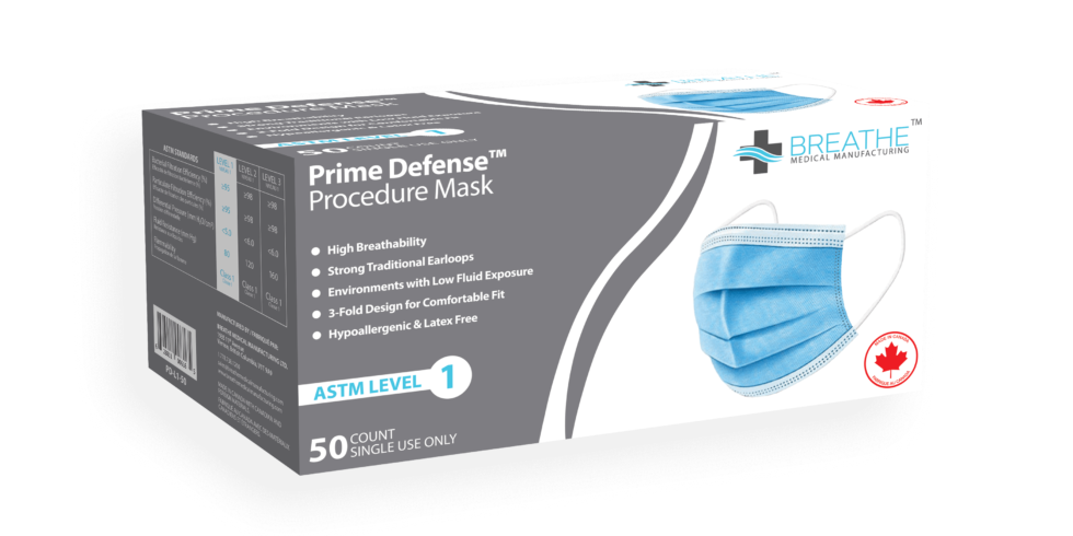 Prime Defense Procedure Mask - Breathe Medical