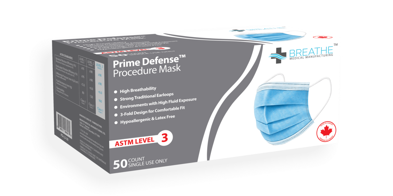 Prime Defense Procedure Mask - Breathe Medical